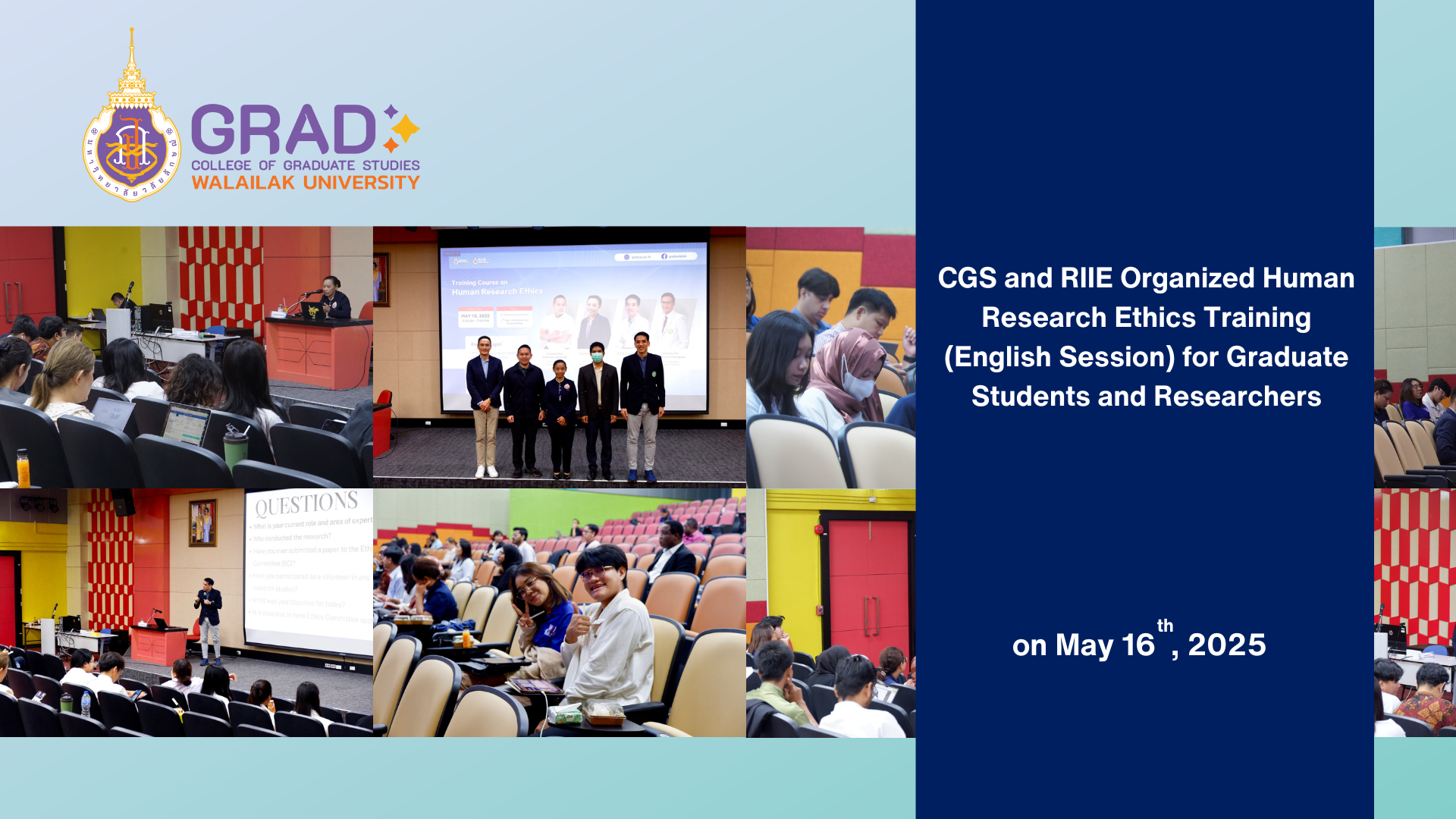 CGS and RIIE Organized Human Research Ethics Training (English Session ...